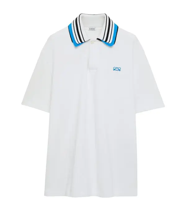 Loewe Stretch-cotton Polo Shirt - White