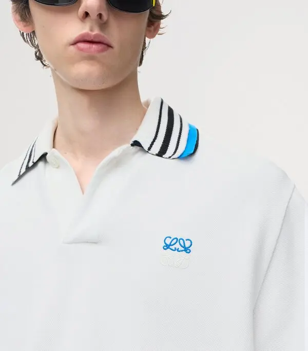 Loewe Stretch-cotton Polo Shirt - White