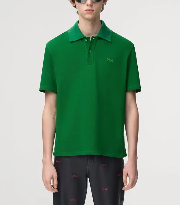Loewe Stretch-cotton Polo Shirt - Green