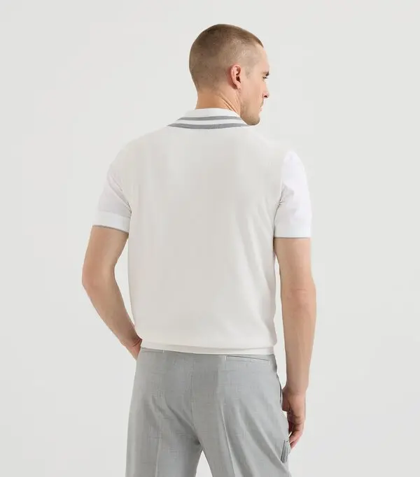 Brunello Cucinelli Cotton Crest Sweater Vest