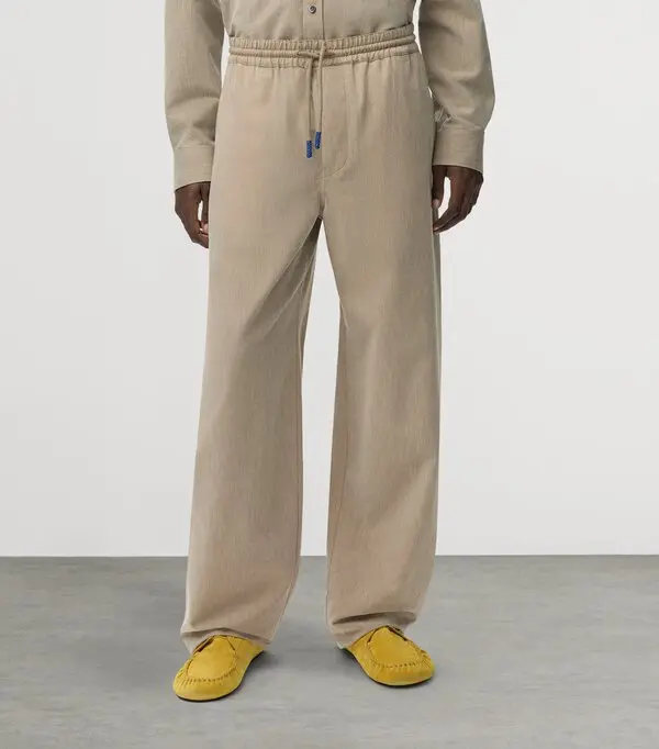 Loewe Wool-cotton Drawstring Trousers