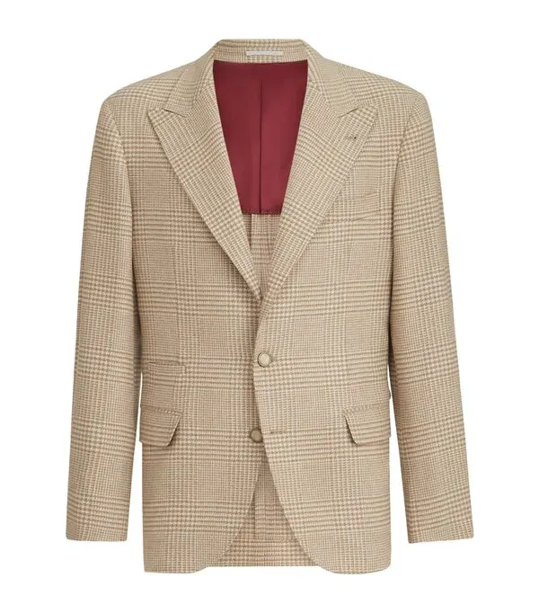 Brunello Cucinelli Wool-cashmere-blend Check Blazer
