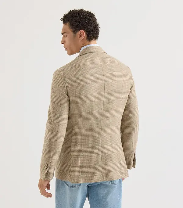 Brunello Cucinelli Wool-cashmere-blend Check Blazer