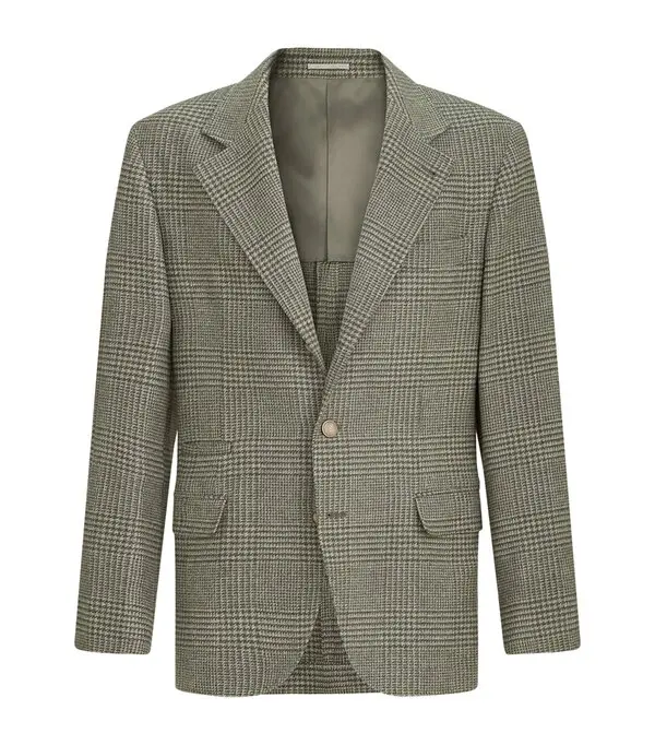 Brunello Cucinelli Wool-cashmere-blend Check Blazer