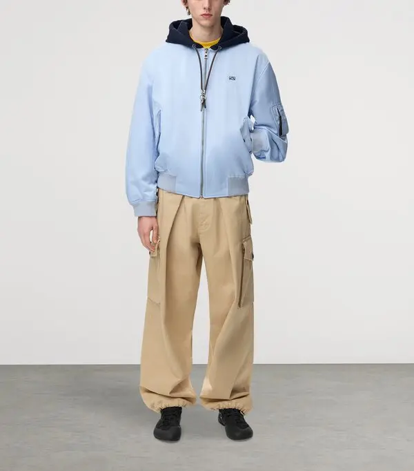 Loewe Anagram Hooded Bomber Jacket