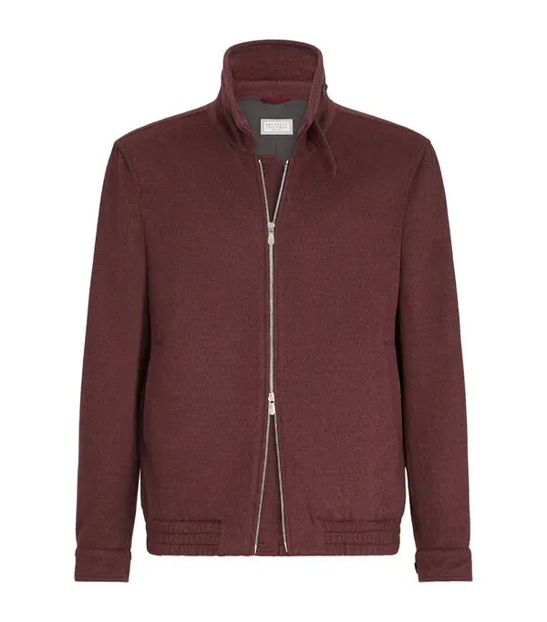 Brunello Cucinelli Virgin Wool Bomber Jacket