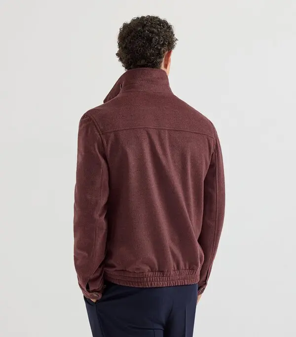 Brunello Cucinelli Virgin Wool Bomber Jacket
