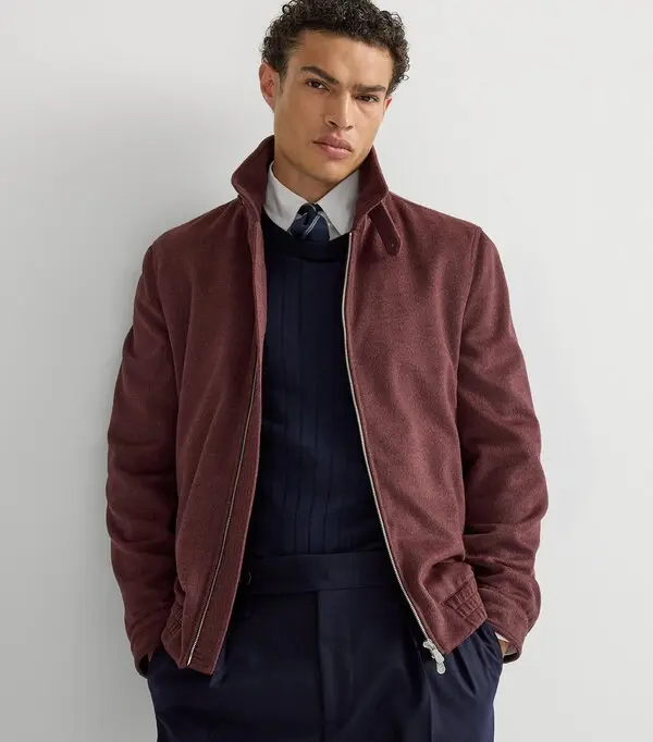 Brunello Cucinelli Virgin Wool Bomber Jacket