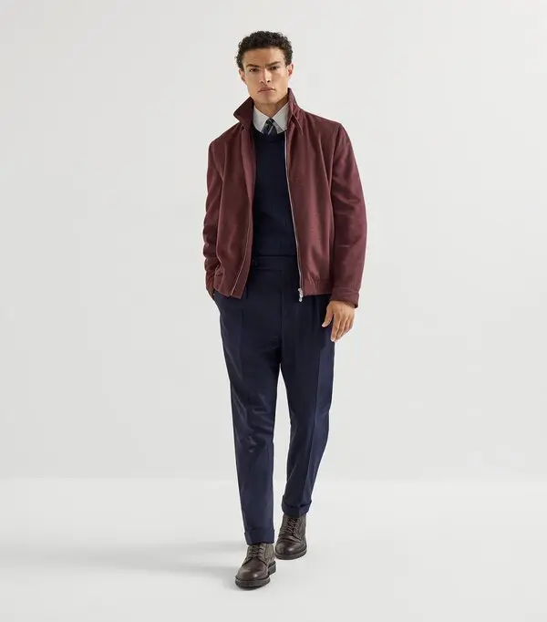 Brunello Cucinelli Virgin Wool Bomber Jacket