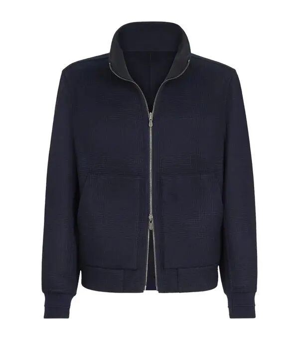 Brunello Cucinelli Cashmere Reversible Check Jacket