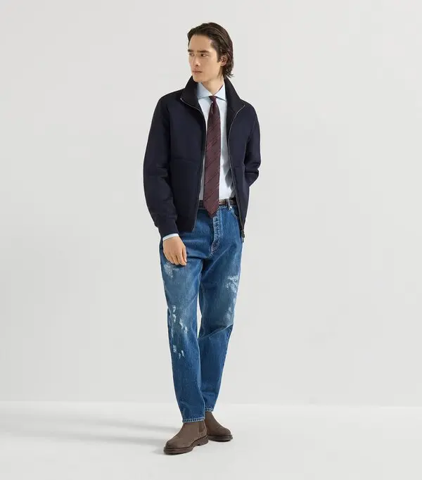 Brunello Cucinelli Cashmere Reversible Check Jacket