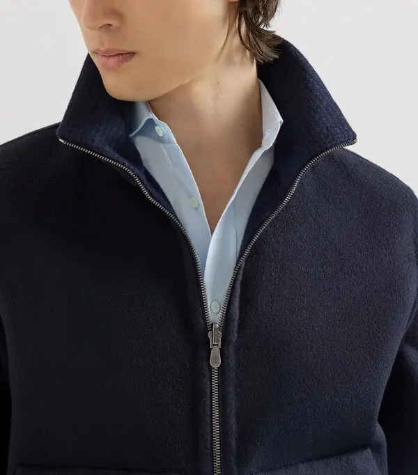 Brunello Cucinelli Cashmere Reversible Check Jacket