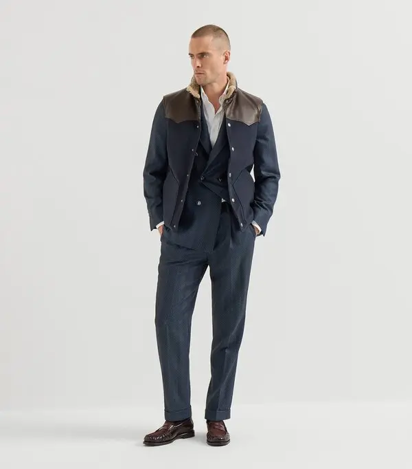 Brunello Cucinelli Wool Shearling-trim Gilet