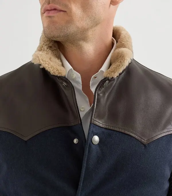 Brunello Cucinelli Wool Shearling-trim Gilet