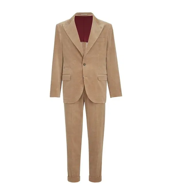 Brunello Cucinelli Cotton-cashmere-blend Corduroy - Beige