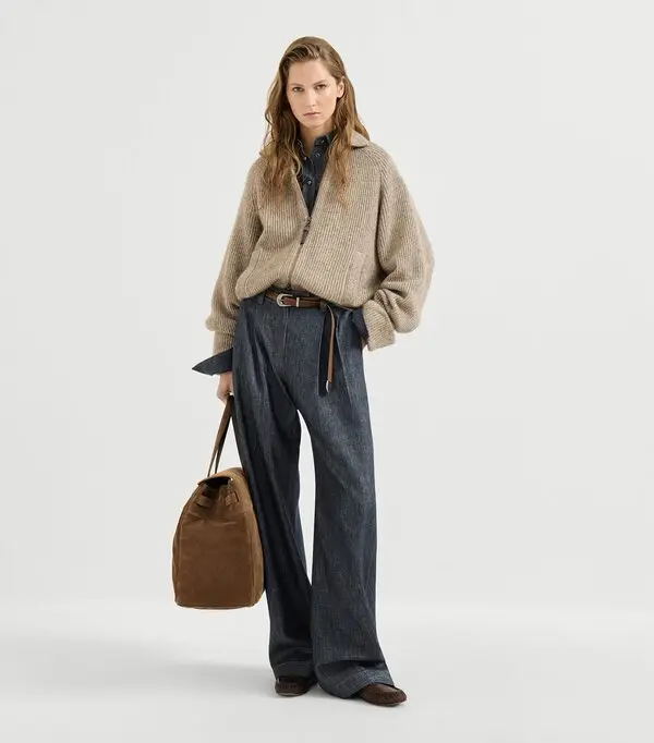 Brunello Cucinelli Sparkling Denim Trousers