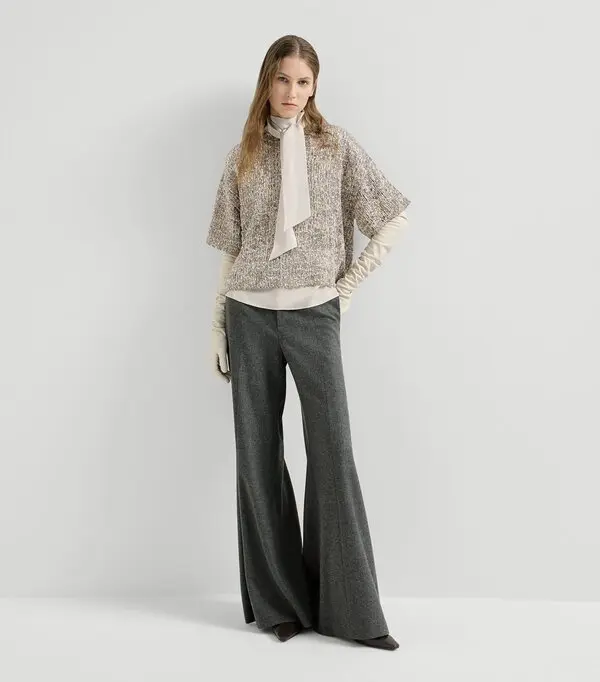 Brunello Cucinelli Wool-cashmere Flare Tailored Trousers