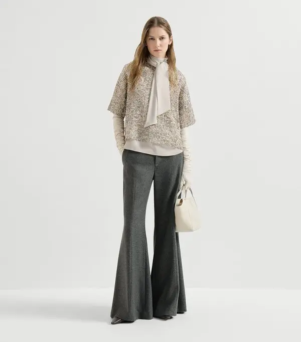 Brunello Cucinelli Wool-cashmere Flare Tailored Trousers