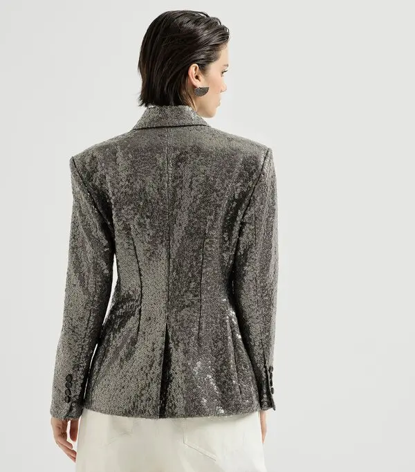 Brunello Cucinelli Virgin Wool Sequin Blazer