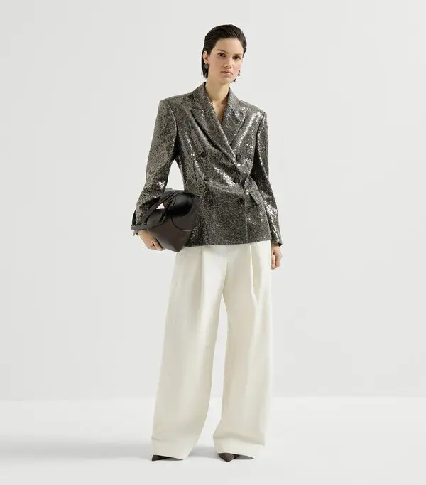 Brunello Cucinelli Virgin Wool Sequin Blazer