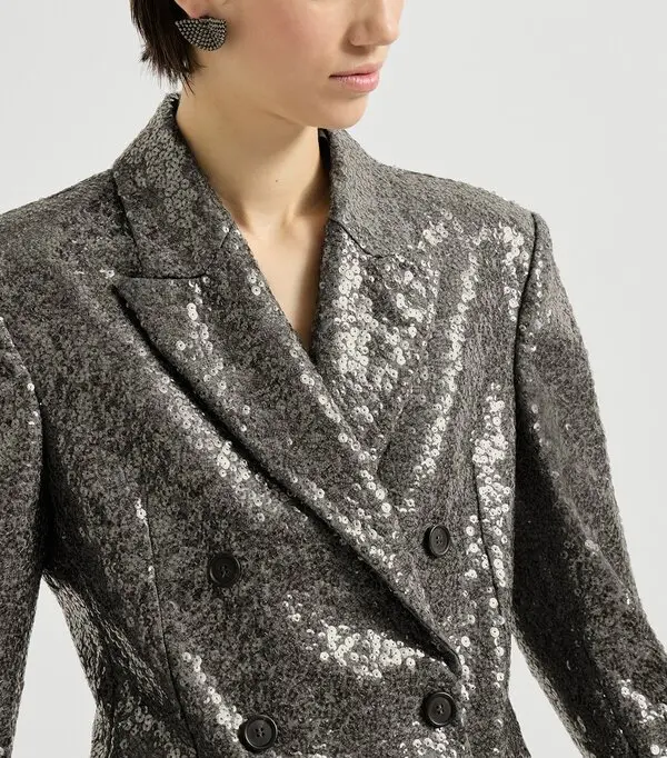 Brunello Cucinelli Virgin Wool Sequin Blazer