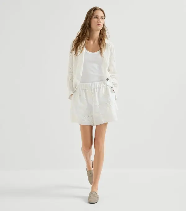 Brunello Cucinelli Cotton Organza Bermuda Shorts