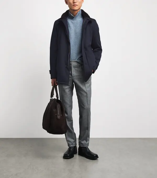 Herno Virgin Wool Padded Overcoat