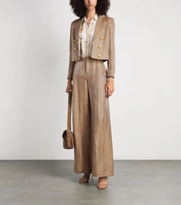L'Agence Linen-blend Inez Blazer