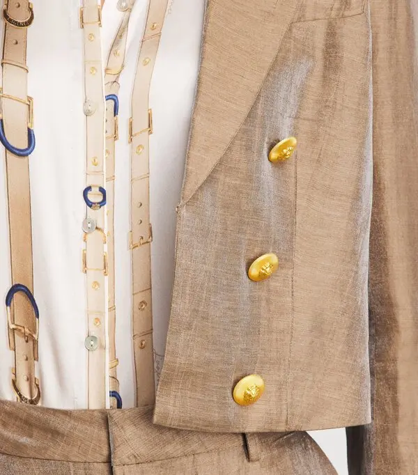 L'Agence Linen-blend Inez Blazer