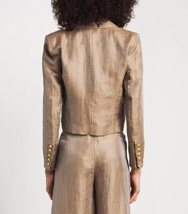 L'Agence Linen-blend Inez Blazer