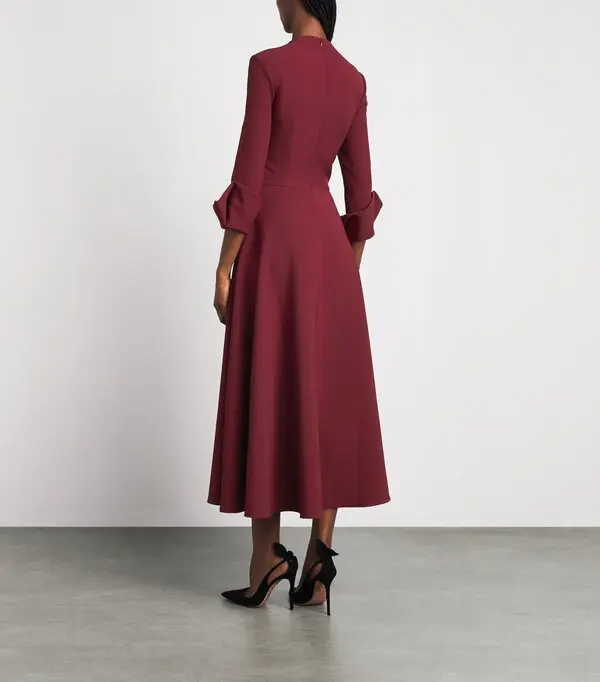 Safiyaa Crepe A-line Midi Dress