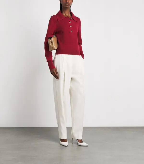 Safiyaa Wool-cashmere Polo Sweater