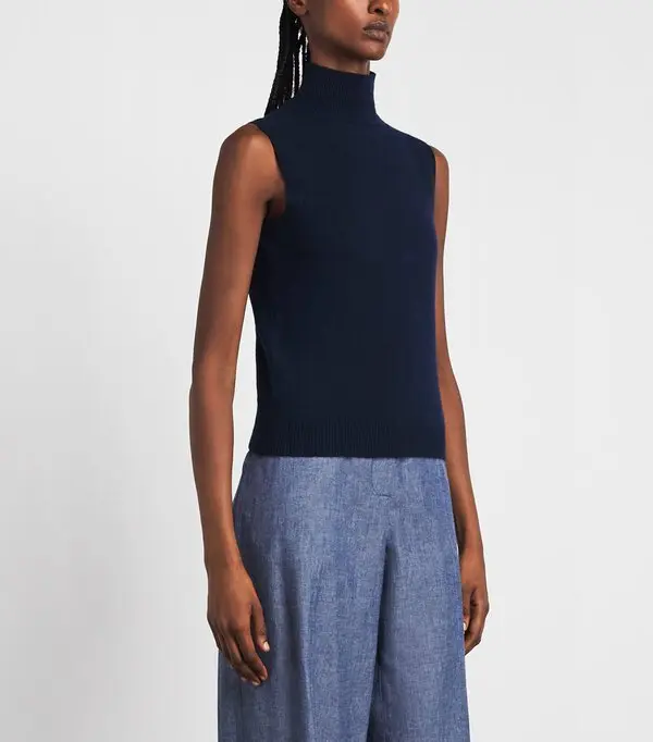 Safiyaa Wool-cashmere Sleeveless High-neck Sweater