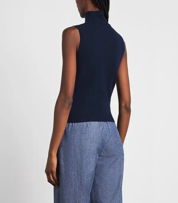 Safiyaa Wool-cashmere Sleeveless High-neck Sweater
