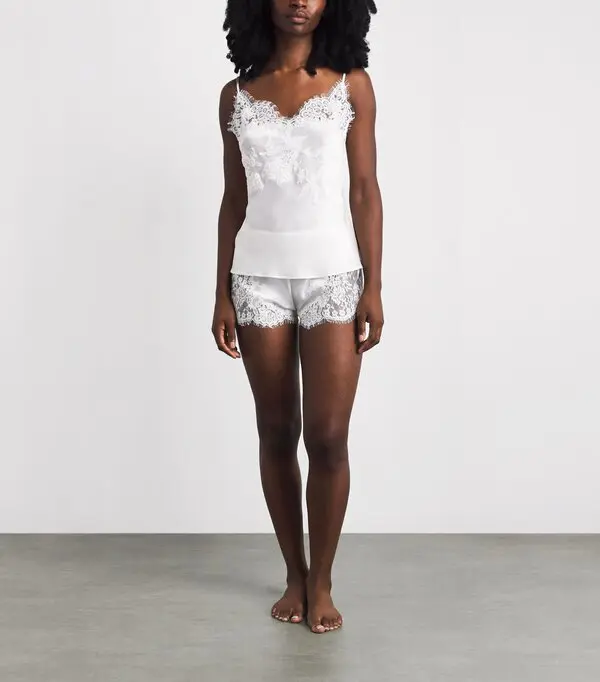 MARJOLAINE Silk Floral Tess Camisole - Ivory