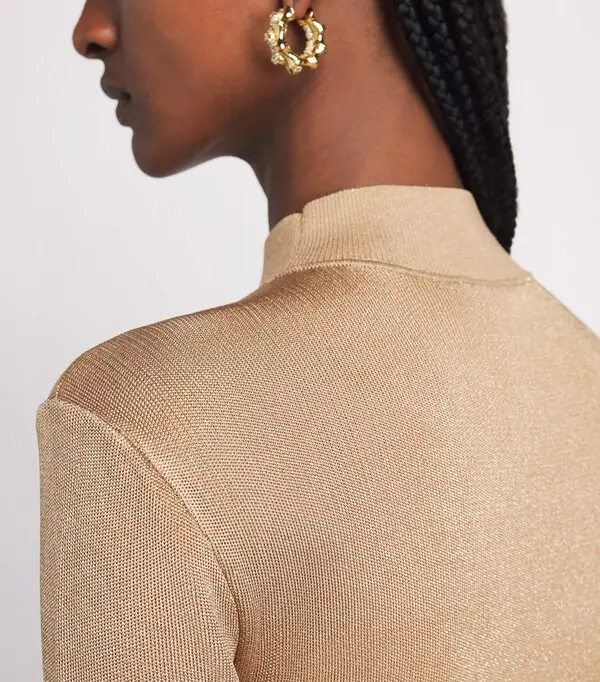 Roland Mouret Lurex Draped Gown