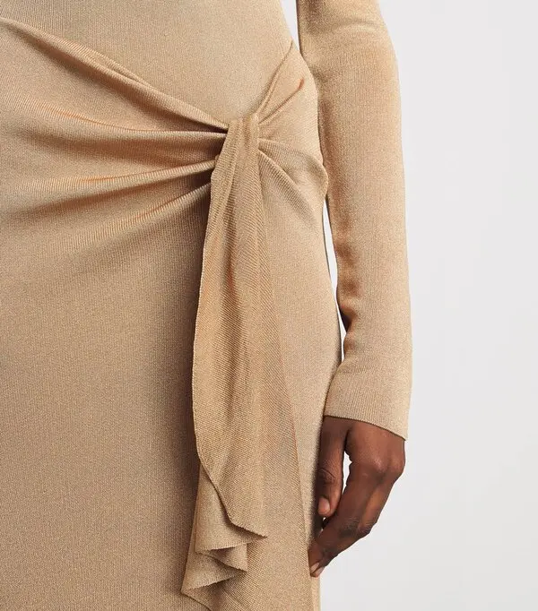 Roland Mouret Lurex Draped Gown