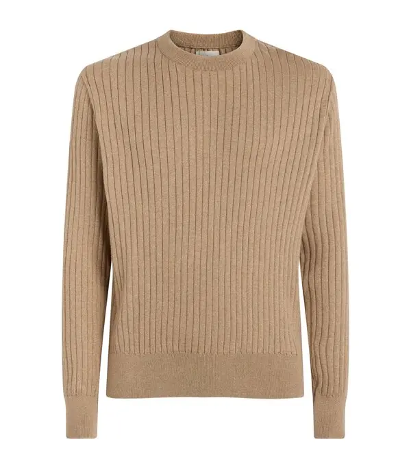 Oliver Peoples Organic Cotton Ribbed Blenheim Sweater - Brown