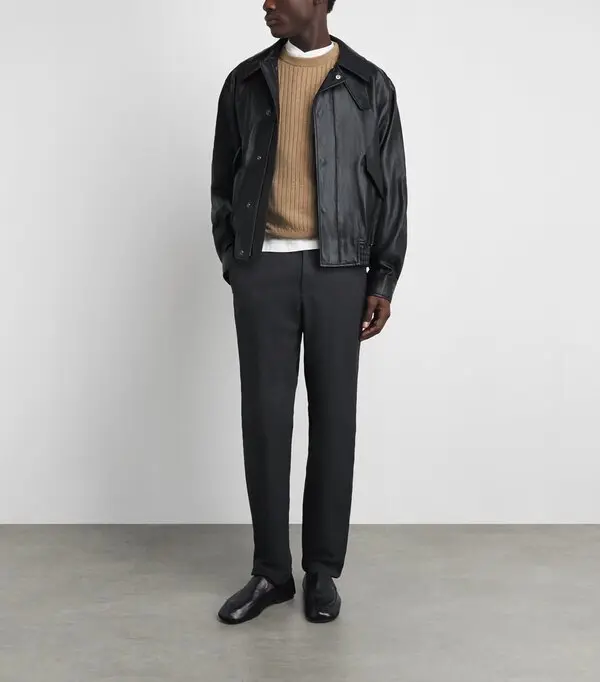 Oliver Peoples Organic Cotton Ribbed Blenheim Sweater - Brown