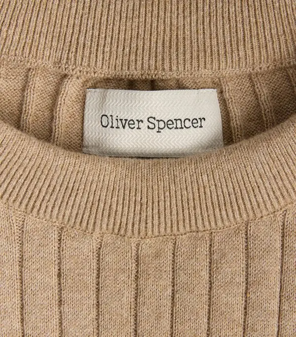 Oliver Peoples Organic Cotton Ribbed Blenheim Sweater - Brown