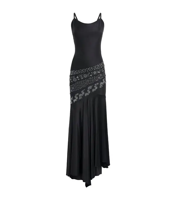 Rabanne Asymmetric-hem Embellished Gown
