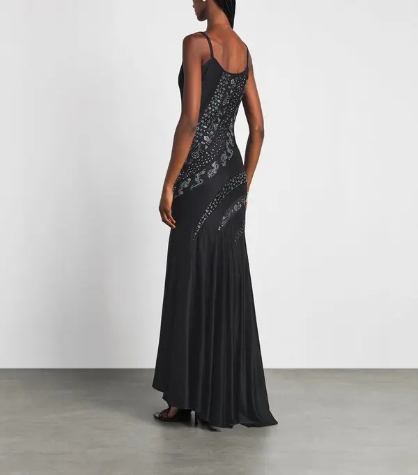 Rabanne Asymmetric-hem Embellished Gown