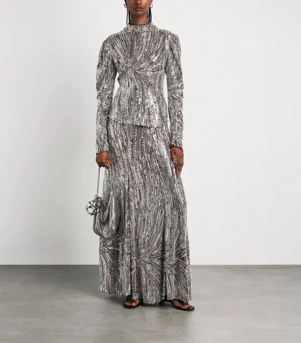 Rabanne Sequin-embellished Maxi Skirt