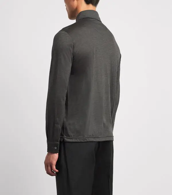 Marco Pescarolo Cashmere Long-sleeve Polo Shirt