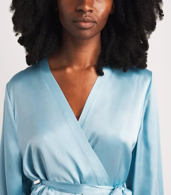 MARJOLAINE Silk Short Tracy Robe