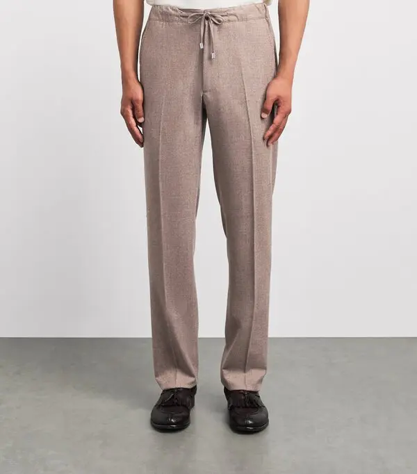 FIORONI CASHMERE Virgin Wool Straight Leg Chinos