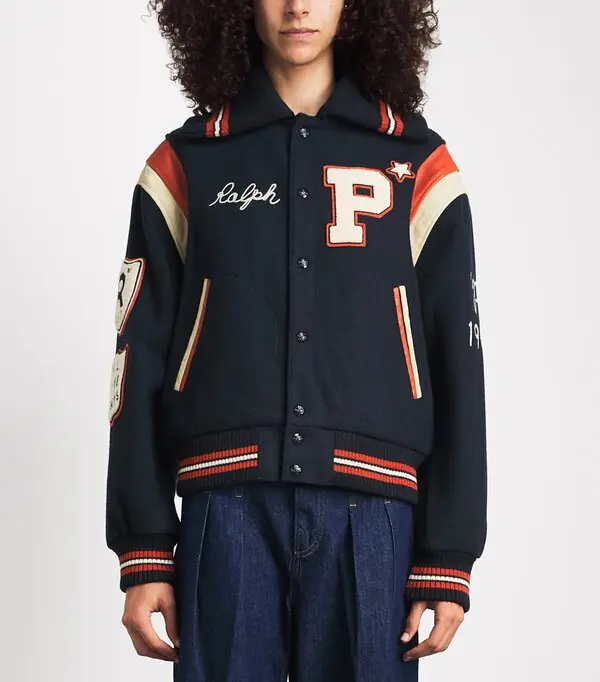 Polo Ralph Lauren Wool-blend Patchwork Bomber Jacket