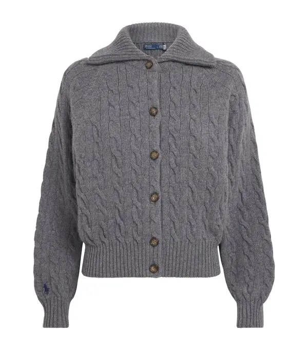 Polo Ralph Lauren Wool-cashmere Cable-knit Cardigan