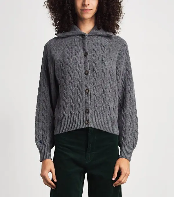Polo Ralph Lauren Wool-cashmere Cable-knit Cardigan
