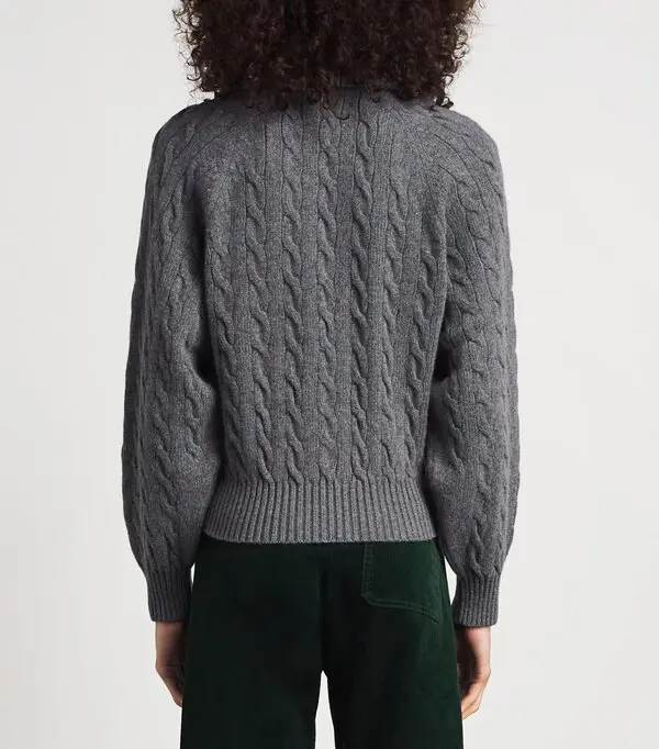 Polo Ralph Lauren Wool-cashmere Cable-knit Cardigan
